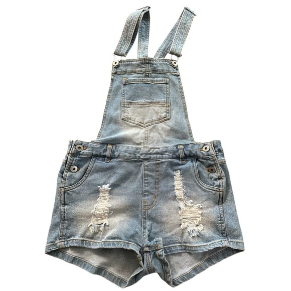 Love Tree | Shorts | Love Tree Blue Denim Overall Shorts Sz M Bib ...